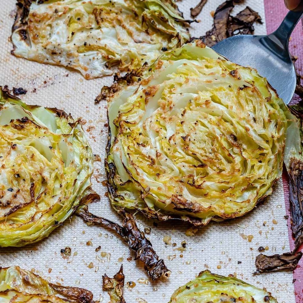 Crispy Roasted Parmesan Cabbage Steaks . { Have ever tried roasted ...